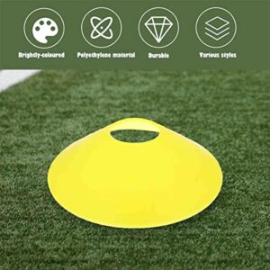 CLISPEED Mini Football 14pcs Games Agility Professional Field Athletics Soccer Yellow Accessory Function Basketball Outdoor Plastic Practice Football Kit Reflective Cones Flexible Mini Soccer Ball