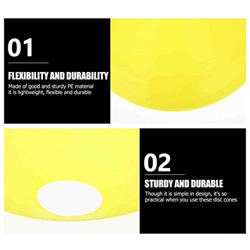 CLISPEED Mini Football 14pcs Games Agility Professional Field Athletics Soccer Yellow Accessory Function Basketball Outdoor Plastic Practice Football Kit Reflective Cones Flexible Mini Soccer Ball