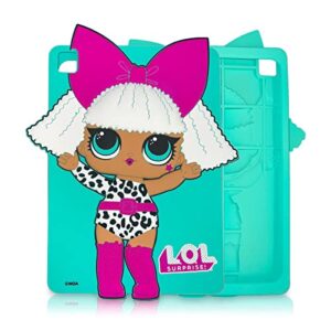 l.o.l. surprise! ipad silicone back case cover, anti slip rubber protective skin soft bumper for kids ipad 9th (2021)/8th (2020)/7th (2019) gen (diva)