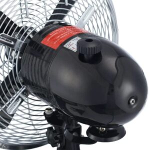 Better Homes & Gardens 8 inch Retro 3-Speed Metal Tilted-Head Oscillation Table Fan BHS036163273003, Black (Renewed)