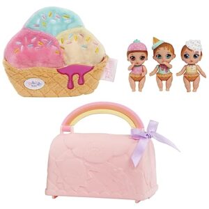 BABY born Surprise Mini Babies Series 6 - Unwrap Surprise Twins or Triplets Collectible Baby Dolls, Sweets-Theme, Includes Soft Swaddle, Molded Diaper Bag Package for On-the-Go Play, Kids Ages 4 & Up