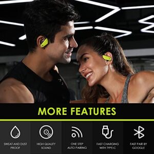 PALOVUE Wireless Earbuds Bluetooth 5.2 Headphones, Noise Cancelling and Waterproof Ear Buds with Earhooks Compatible for iPhone Android for Sport Workout Running