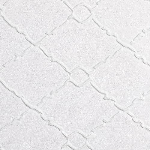 Lecloud White Shower Curtain for Bathroom, 3D Embossed Geom Pattern Hotel Quality Bathroom Shower Curtain, Machine Washable Waterproof Fabric Bath Curtain for Bathroom and Bathtubs, 72" Wx72 L