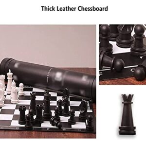 Chess Set Chess Piece Set Portable Chess Checkers Set，Folding Roll Up Chess Game for Outdoor Activities Chess Sets Chess Board Game