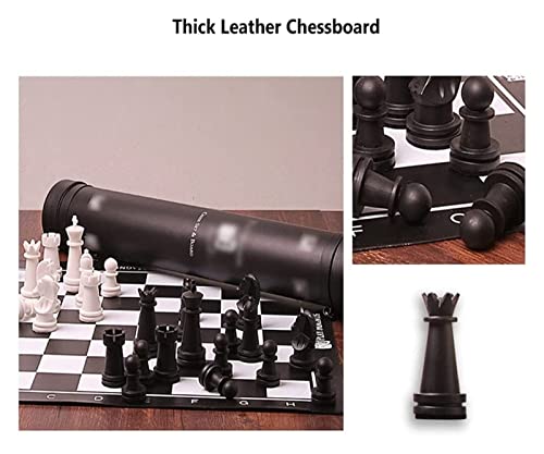 Chess Set Chess Piece Set Portable Chess Checkers Set，Folding Roll Up Chess Game for Outdoor Activities Chess Sets Chess Board Game