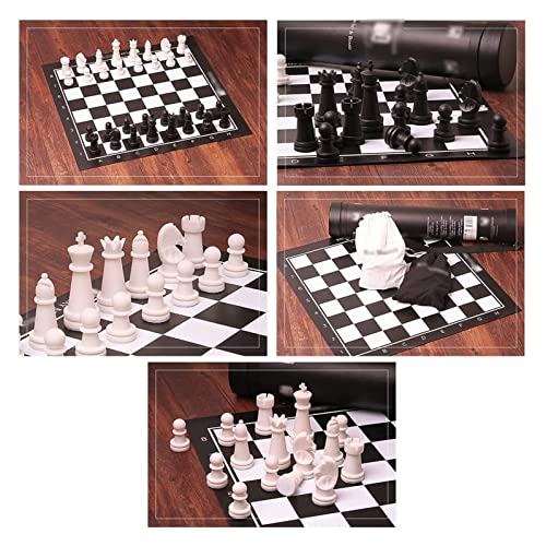 Chess Set Chess Piece Set Portable Chess Checkers Set，Folding Roll Up Chess Game for Outdoor Activities Chess Sets Chess Board Game