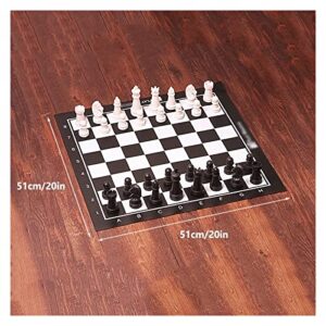 Chess Set Chess Piece Set Portable Chess Checkers Set，Folding Roll Up Chess Game for Outdoor Activities Chess Sets Chess Board Game