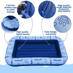 Schwimmer Dog Pool Float For Large Dogs - Dog Floats for Pool, Lake, River&Ocean - Dog Pool Floats for Small, Medium & Large Dogs - Durable & Thick Dog Float for Pets,Kids & Adults up to 220lbs - Blue