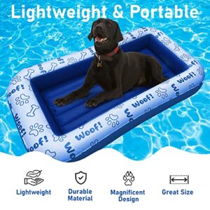 Schwimmer Dog Pool Float For Large Dogs - Dog Floats for Pool, Lake, River&Ocean - Dog Pool Floats for Small, Medium & Large Dogs - Durable & Thick Dog Float for Pets,Kids & Adults up to 220lbs - Blue