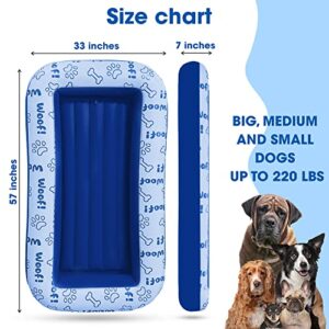 Schwimmer Dog Pool Float For Large Dogs - Dog Floats for Pool, Lake, River&Ocean - Dog Pool Floats for Small, Medium & Large Dogs - Durable & Thick Dog Float for Pets,Kids & Adults up to 220lbs - Blue