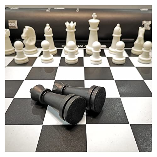 JGATW Chess Set Portable Chess Checkers Set，Folding Roll Up Chess Game for Outdoor Activities Chess Sets International Chess