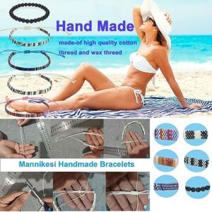 5pcs Surfer Beach Bracelet Ankle Set Men Women, Bracelets For Men, Men's Bracelets Rope Handmade Boho Summer Waterproof Ankle Bracelets for Women Woven Bracelets Ethnic Hippie, Friendship Bracelets