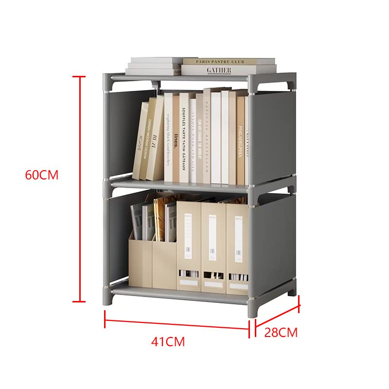 RIIPOO Storage Cube Shelves, 2-Cube Organizer Shelf for Bedroom Closet, 3-Layer Small Desktop Bookshelf, Bookcase Unit for Small Spaces