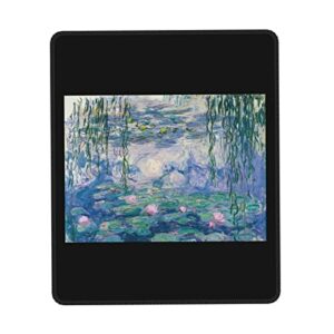 lilies claude monet water game office overlock rubber non-slip mouse pad