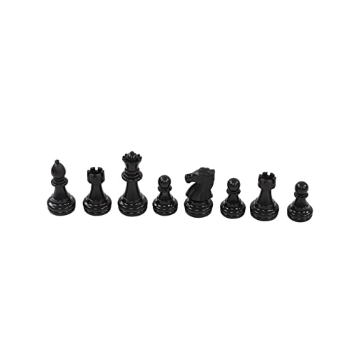 OUKENS Portable Travel Chess Game Set,PP Chess Piece, Imitation Leather Chessboard Roll Up Chess Board Set for Family Gatherings Travel(King Height 95mm)