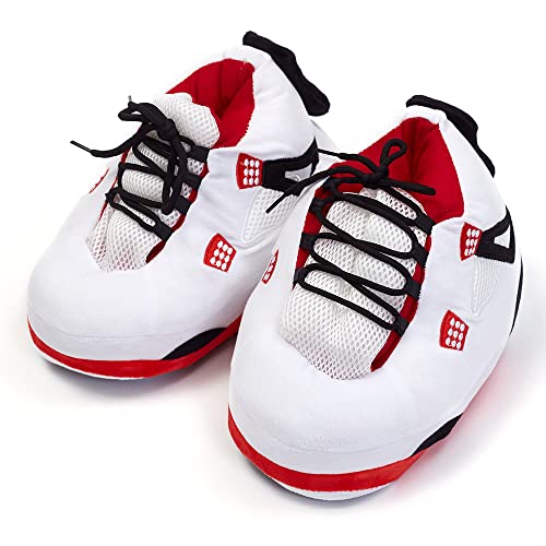 EXIGENT Sneaker Slippers Kicks Shoes Adult | Men and Women | Unisex Christmas Summer (JWhite4)