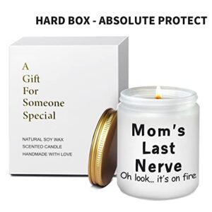 Birthday Gifts for Mom from Daughter Son, Vanilla Scented Soy Wax Candle 7oz, Best Mom Gifts, Funny Gifts for Mom