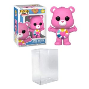 funko pop! animation: care bears 40th anniversary - hopeful heart bear bundled with a byron's attic pop protector