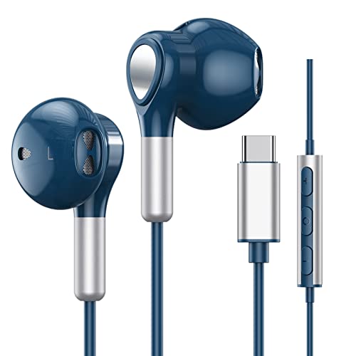 USB C Headphones for Samsung Galaxy S23 Ultra S22 S21 FE S20 Z Flip 3 Fold 4 A53 A54 USB C Earphones with Mic in-Ear Headphones Wired Earbuds USB Type C Earphones for iPad Pro Pixel 6 6a 7 OnePlus 9 8