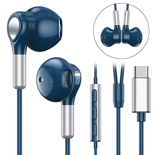 USB C Headphones for Samsung Galaxy S23 Ultra S22 S21 FE S20 Z Flip 3 Fold 4 A53 A54 USB C Earphones with Mic in-Ear Headphones Wired Earbuds USB Type C Earphones for iPad Pro Pixel 6 6a 7 OnePlus 9 8