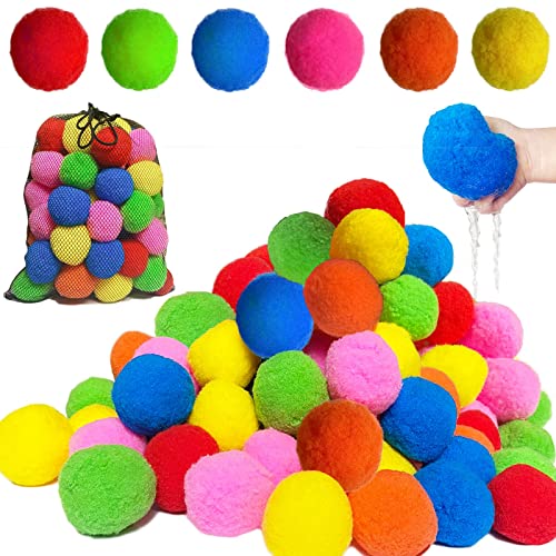 84 Pcs Reusable Water Balls, Reusable Water Balloons for Outdoor Toys and Games, Water Toys for Kids and Adults Boys and Girls - Summer Toys Ball for Pool and Backyard Fun