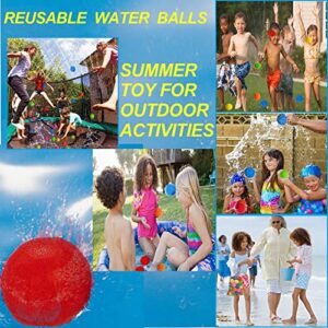 84 Pcs Reusable Water Balls, Reusable Water Balloons for Outdoor Toys and Games, Water Toys for Kids and Adults Boys and Girls - Summer Toys Ball for Pool and Backyard Fun