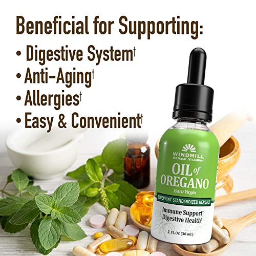 Windmill Natural Vitamins Oil of Oregano, Herbal Blend for Immune Support, Supports Digestive Health, 1 fl oz, 448 Servings