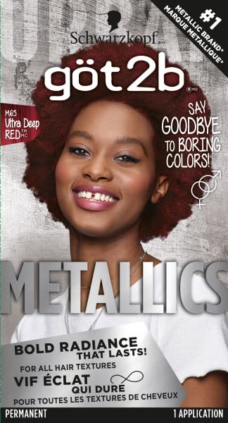 Got2b Metallics Permanent Hair Color, Deep Red