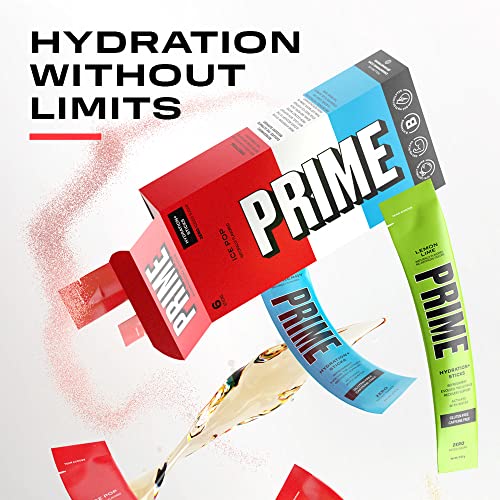 Prime Hydration+ Stick Pack | Electrolyte Drink Mix | 10% Coconut Water | 250mg BCAAs | Antioxidants | Naturally Flavored | Zero Added Sugar | Easy Open Single-Serving Stick | ICE POP, 6 Sticks