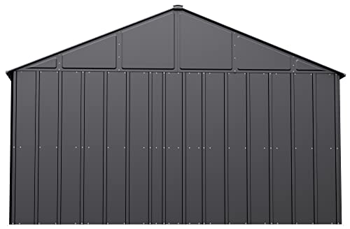 Arrow Sheds Classic 12' x 17' Outdoor Padlockable Steel Storage Shed Building, Charcoal