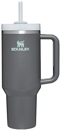 Stanley Quencher H2.0 FlowState Stainless Steel Vacuum Insulated Tumbler with Lid and Straw for Water, Iced Tea or Coffee, Smoothie and More, Charcoal, 40 oz