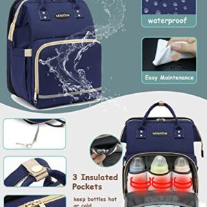 Baby Diaper Bag Backpack with Changing Station - Waterproof, Large 30L Capacity for Boy, Girl, Mom, Dad - Travel Baby Bag with Stroller Straps, Insulated Pockets - 16.5x9.4x14" - Baby Shower Gifts