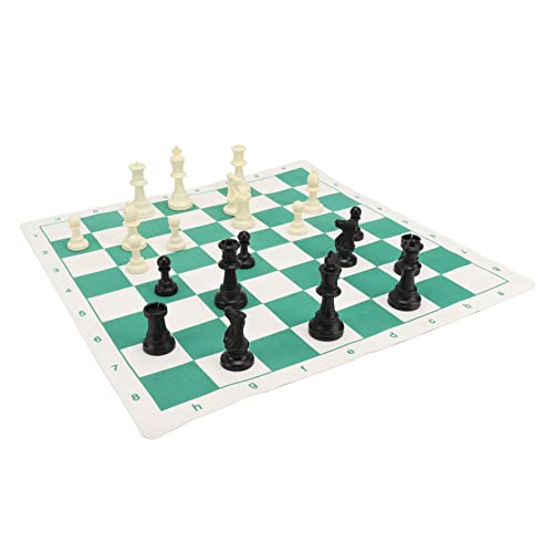 VGEBY Roll Up Chess Sets, Portable Outdoor Folding Checkers Set with Zipper Storage Bag for Outdoor Indoor