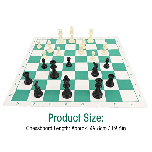 VGEBY Roll Up Chess Sets, Portable Outdoor Folding Checkers Set with Zipper Storage Bag for Outdoor Indoor