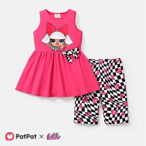 L.O.L. Surprise! Girls A-Line Sleeveless Dress Shorts Set Girls Holiday Outfits 2pcs Girls Pink Dress 7-8 Years