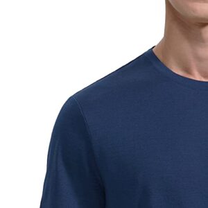 Woolinkin Merino Wool Coolmax Blend T Shirt - Men’s Durable Short Sleeve Wool Base Layer - 150 Lightweight (as1, Alpha, xx_l, Regular, Regular, Deep Navy)