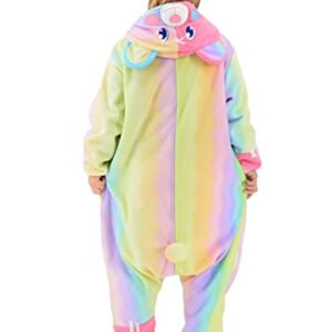 YUNTAISHAN Bear Onesie Adult Onesie Pajamas One Piece Pajamas Animal Cosplay Costume for Women Men