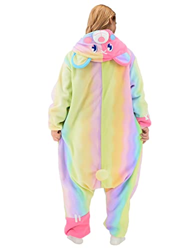 YUNTAISHAN Bear Onesie Adult Onesie Pajamas One Piece Pajamas Animal Cosplay Costume for Women Men