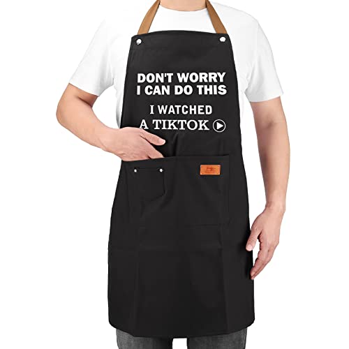 HBESTIE Gifts for Dad, Mom, Father's Day Gifts from Wife, Cooking Aprons Gifts for Men, Women, Birthday Gifts for Dad, Him, Boyfriends, Dad Gifts from Daughter Son, Chef Aprons Grilling Gifts