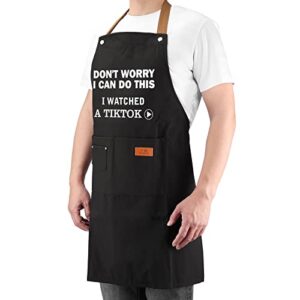 HBESTIE Gifts for Dad, Mom, Father's Day Gifts from Wife, Cooking Aprons Gifts for Men, Women, Birthday Gifts for Dad, Him, Boyfriends, Dad Gifts from Daughter Son, Chef Aprons Grilling Gifts