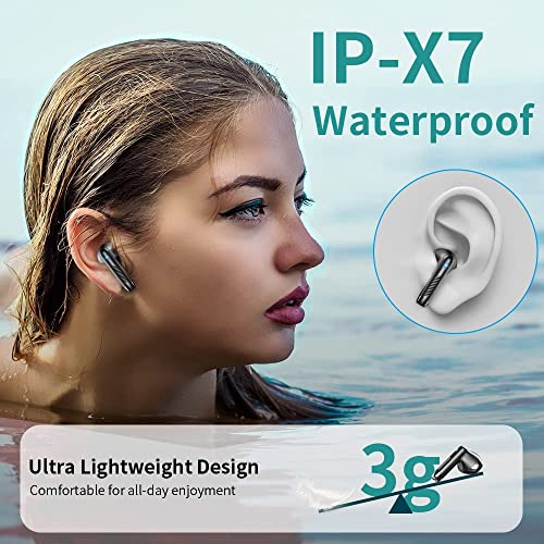 Wireless Earbud, Bluetooth 5.3 Headphones Deep Bass Bluetooth Earbud with 4 Mics, Bluetooth Earphones in Ear Noise Cancelling Wireless Headphones, IP7 Waterproof 42H Ear Buds, LED Display - 2023 New