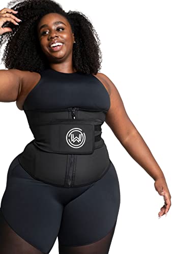 What Waist Define Band - Adjustable Latex Compression Slimming Waist Trainer (Black/XS)