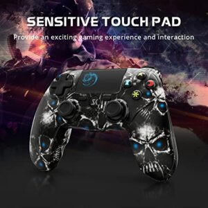 Wireless Controller for PS4, Controller for Sony PlayStation 4, Double Shock 6-Axis Motion Sensor, Sensitive Touch Pad, Built-in Speaker & Stereo Headphone Jack, Compatible with PlayStation 4/Pro/Slim