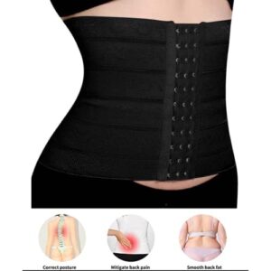 Waist Trainer for Women - Tummy Control Shapewear Girdle Belt, Body Shaper Waist Cincher Control Corset | weight loss (Medium) Black