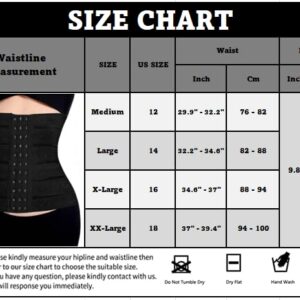 Waist Trainer for Women - Tummy Control Shapewear Girdle Belt, Body Shaper Waist Cincher Control Corset | weight loss (Medium) Black