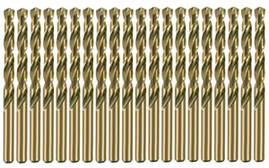 cobalt drill bit set 20pcs 3/32 inch hss co m35 twist jobber length drill steel metal iron