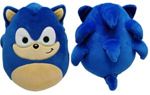 squishmallows kellytoy sega sonic, knuckles, tails, shadow plush toy (8'' sonic the hedgehog) sqk2821