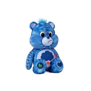 Care Bears 14" Grumpy Bear Plushie - New Denim Design - Eco-Friendly Material!