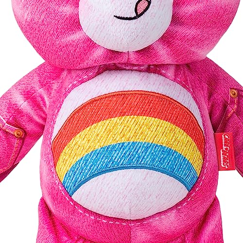 Care Bears 14" Cheer Bear Plushie - New Denim Design - Eco-Friendly Material!