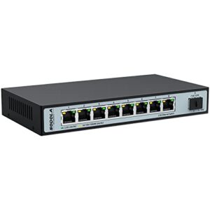 sodola 8 port 2.5g ethernet switch with 10g sfp,60gbps switching capacity,plug & play/wall mountable/fanless metal multi-gig unmanaged network switch